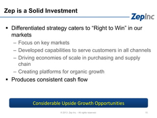 Zep Inc. Company Overview - October 2013 | PPT