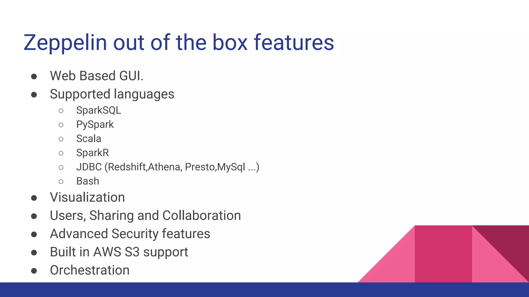 Zeppelin and spark sql demystified | PPT