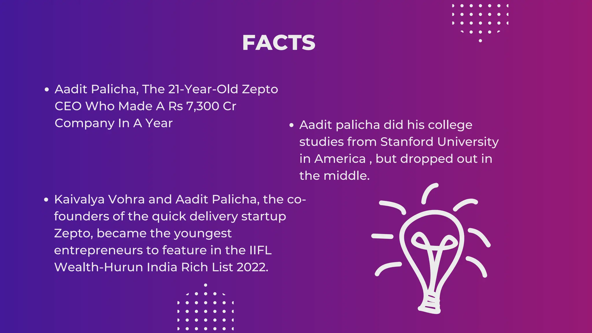 Zepto CEO : AADIT PALICHA ( Founder & CEO) | PDF