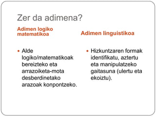 Zer da adimena | PPT