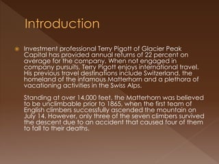 Zermatt and the Matterhorn - A Wintery Destination in Switzerland | PPTX