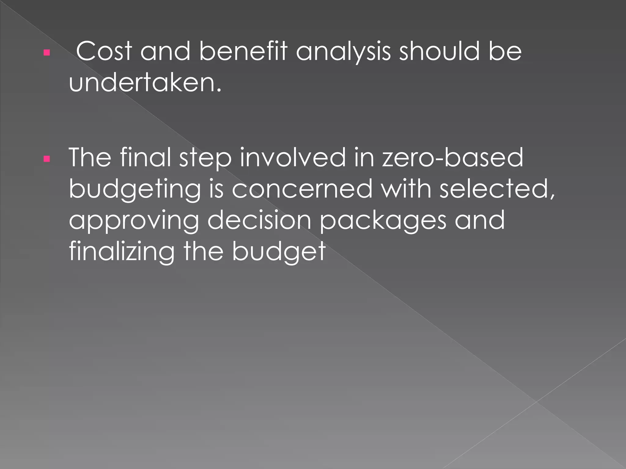 Zero base budgeting | PPTX