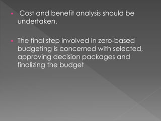 Zero base budgeting | PPTX