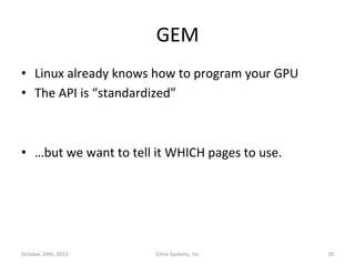 XPDS13: Zero-copy display of guest framebuffers using GEM - John Baboval, Citrix | PDF ...