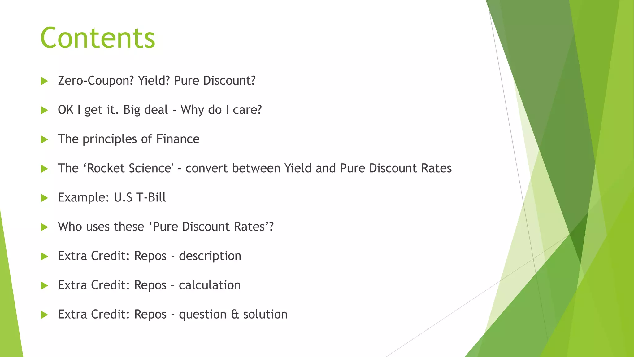 Zero coupon-yield-pure-discount-presentation | PPT
