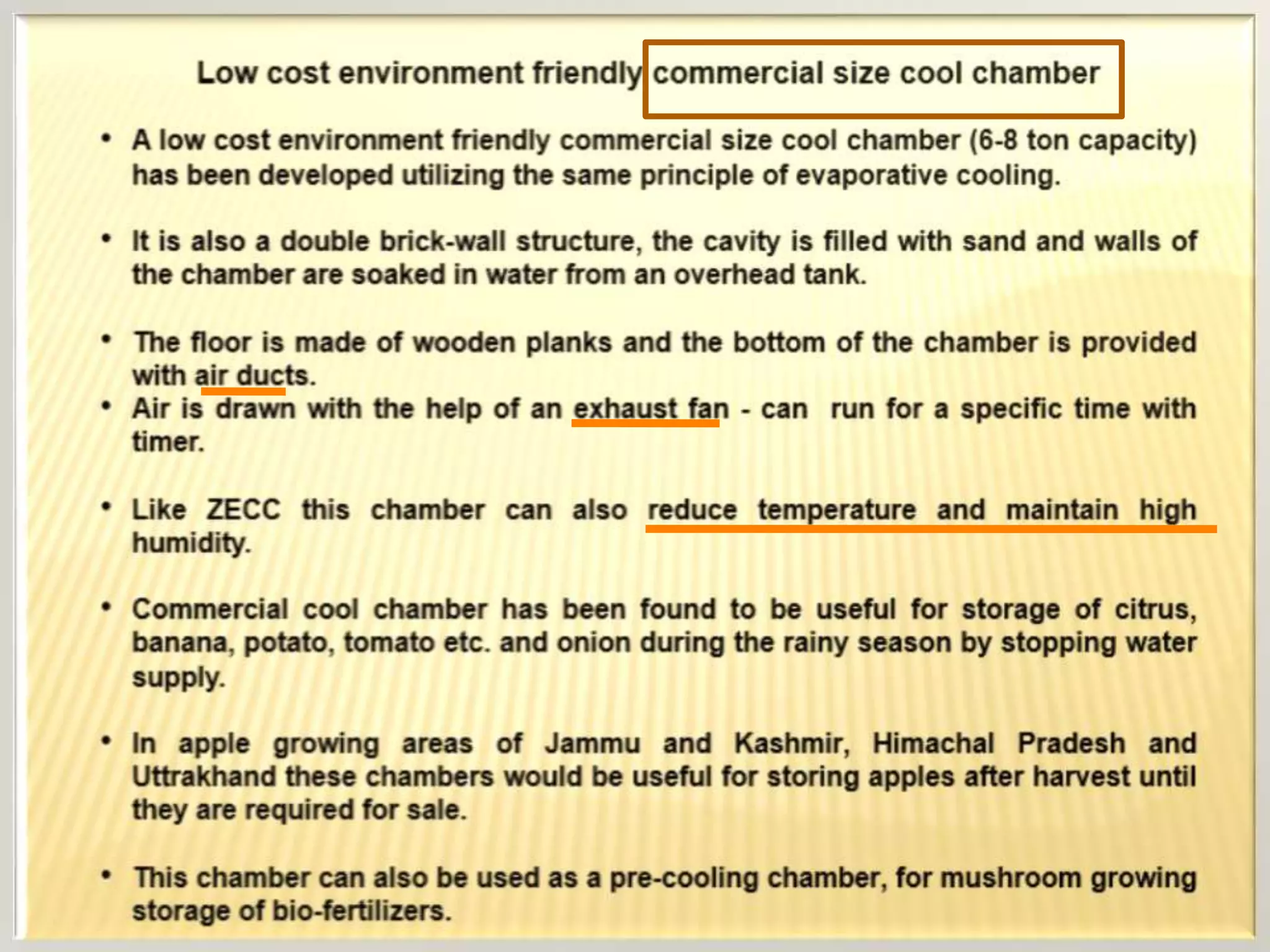 Zero energy cool chamber | PPTX