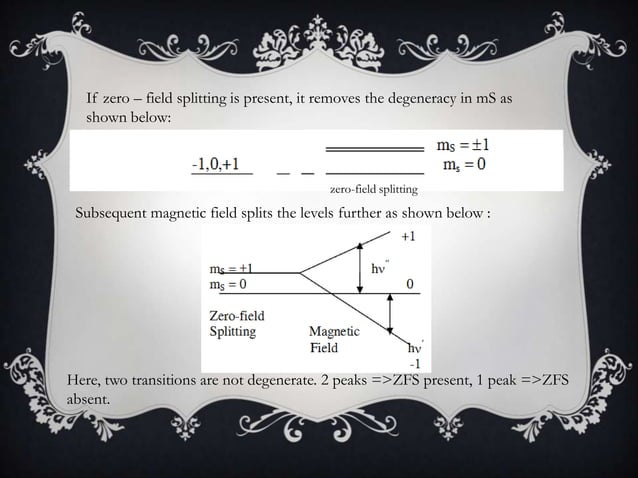 Zero field splitting | PPTX | Chemistry | Science