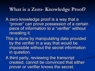 Zero knowledge proofsii | PPT