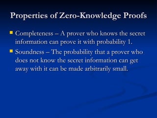 Zero knowledge proofsii | PPT