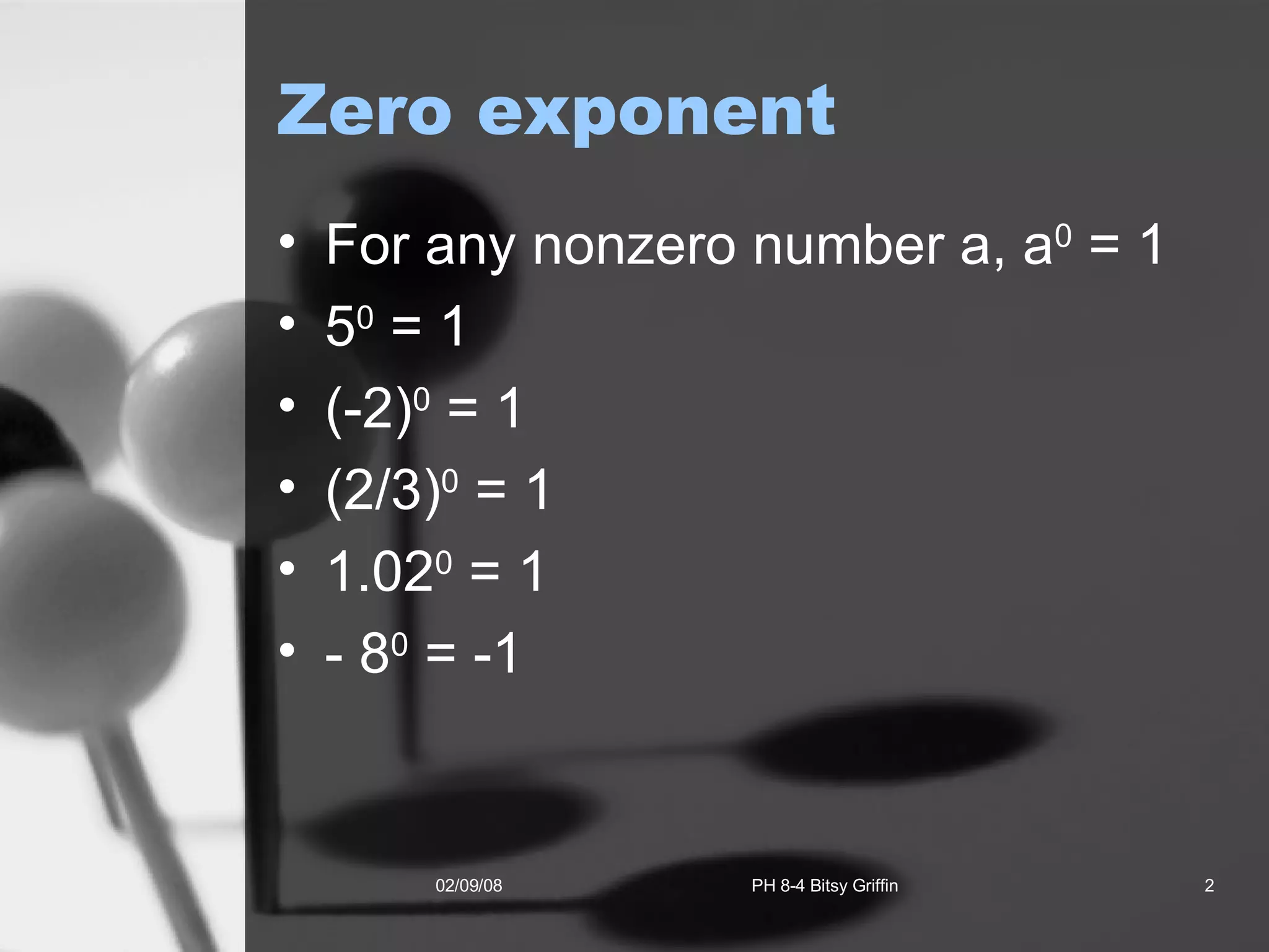 Zero & Negative Exponents | PPT