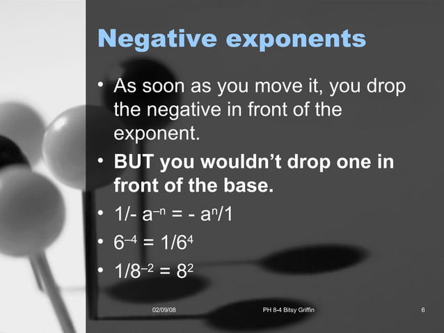 Zero & Negative Exponents | PPT | Chemistry | Science