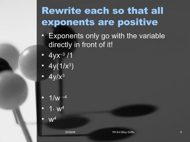 Zero & Negative Exponents | PPT | Chemistry | Science