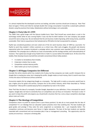 the summary of Zero to One book | PDF