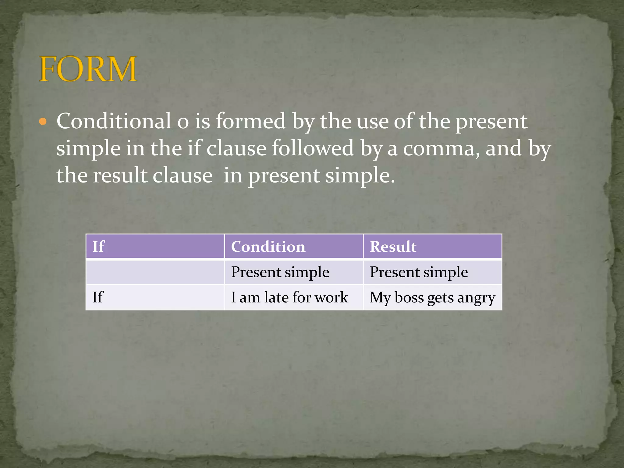 Conditionals, zero conditional | PPTX