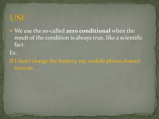 Conditionals, zero conditional | PPTX