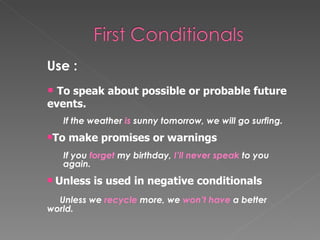 Zero And First Conditionals | PPT