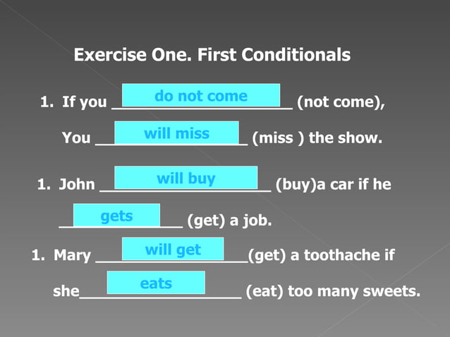 Zero And First Conditionals | PPT