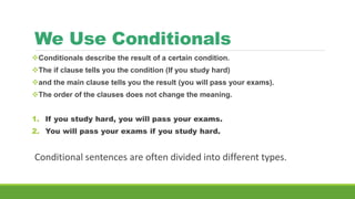 Zero and First Conditionals.pdf English CLASS | PDF