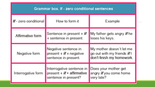 Zero and First Conditionals.pdf English CLASS | PDF