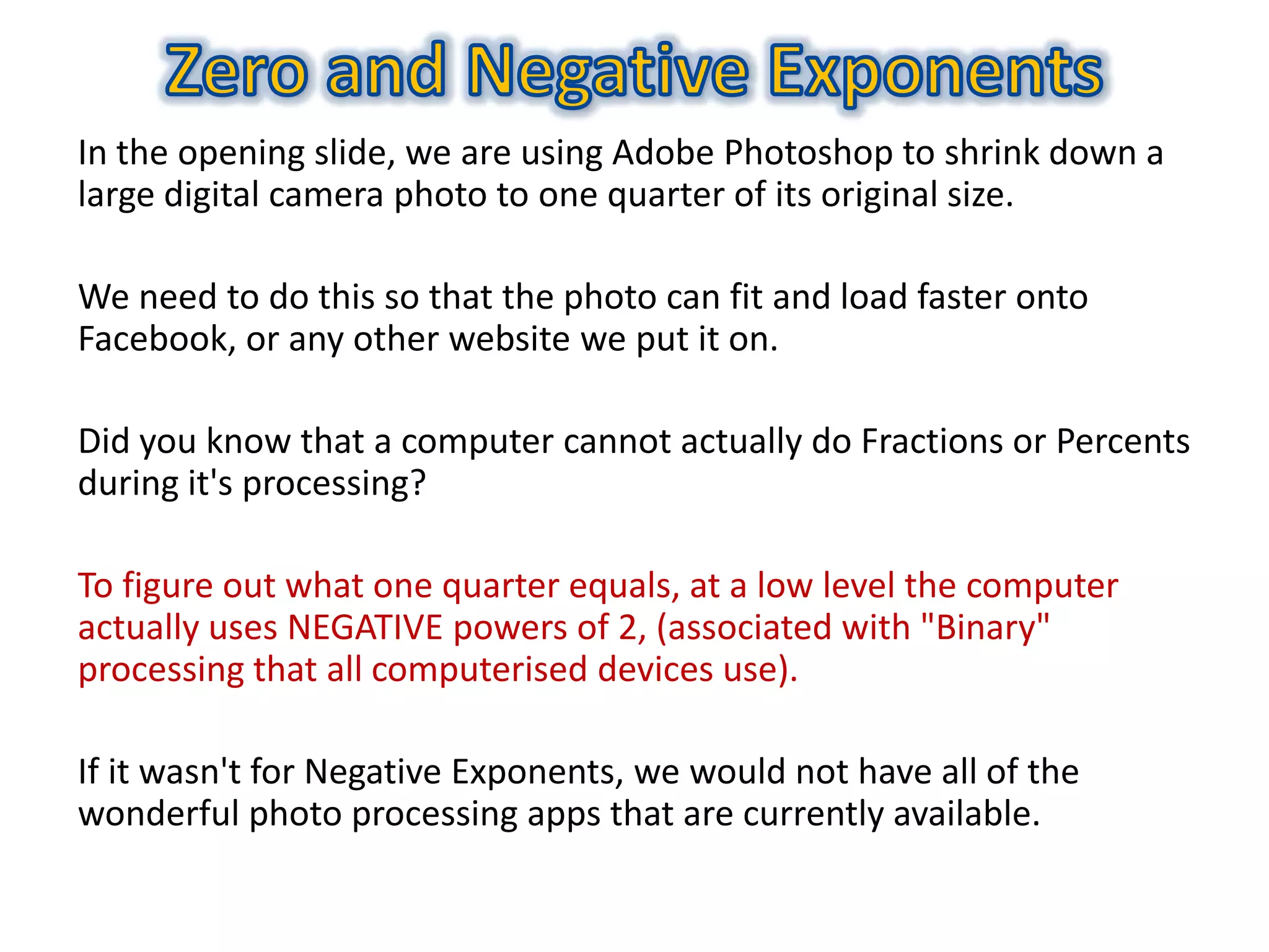 Zero and Negative Exponents | PPTX