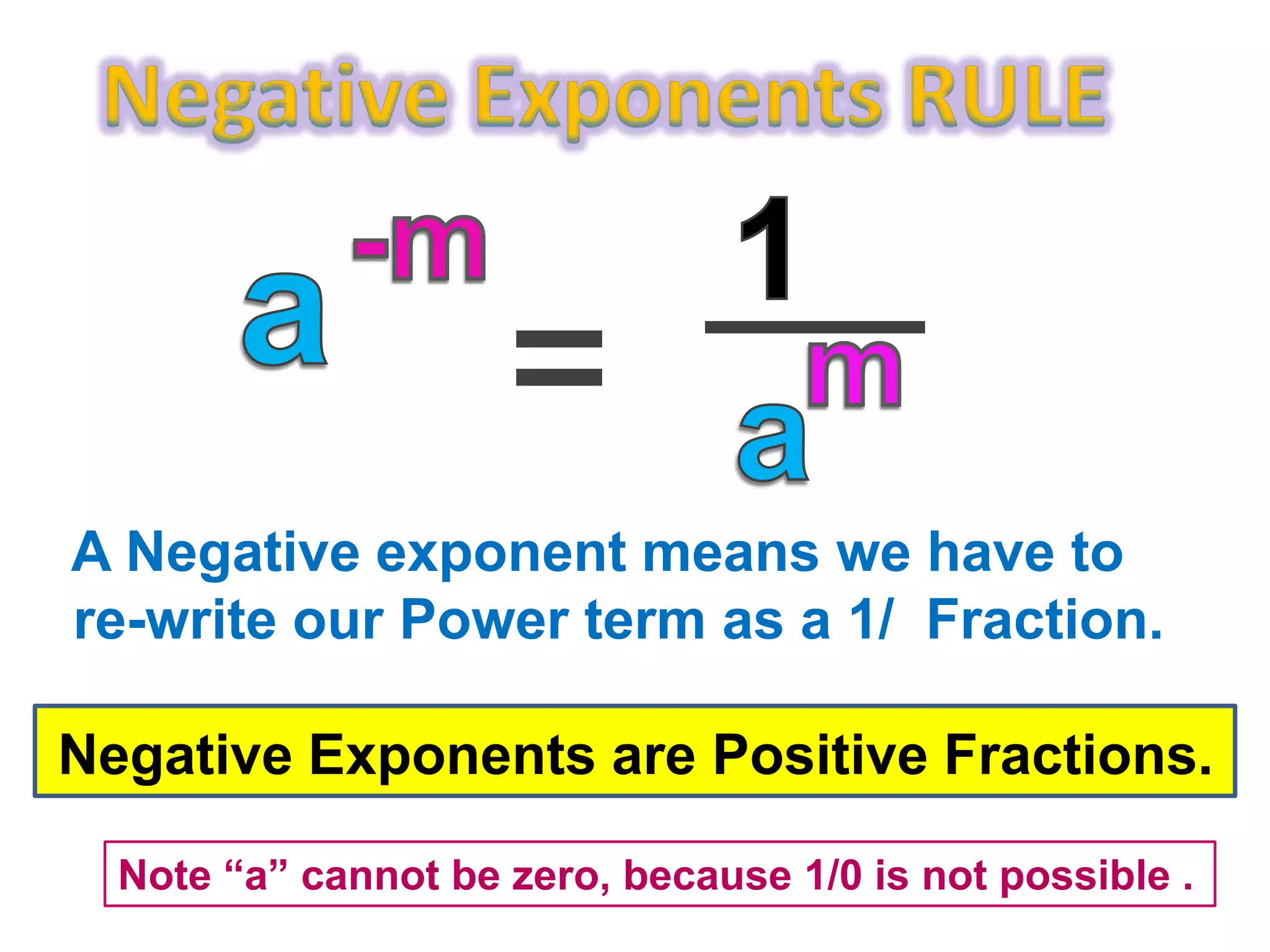 Zero and Negative Exponents | PPTX