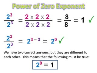 Zero and Negative Exponents | PPTX