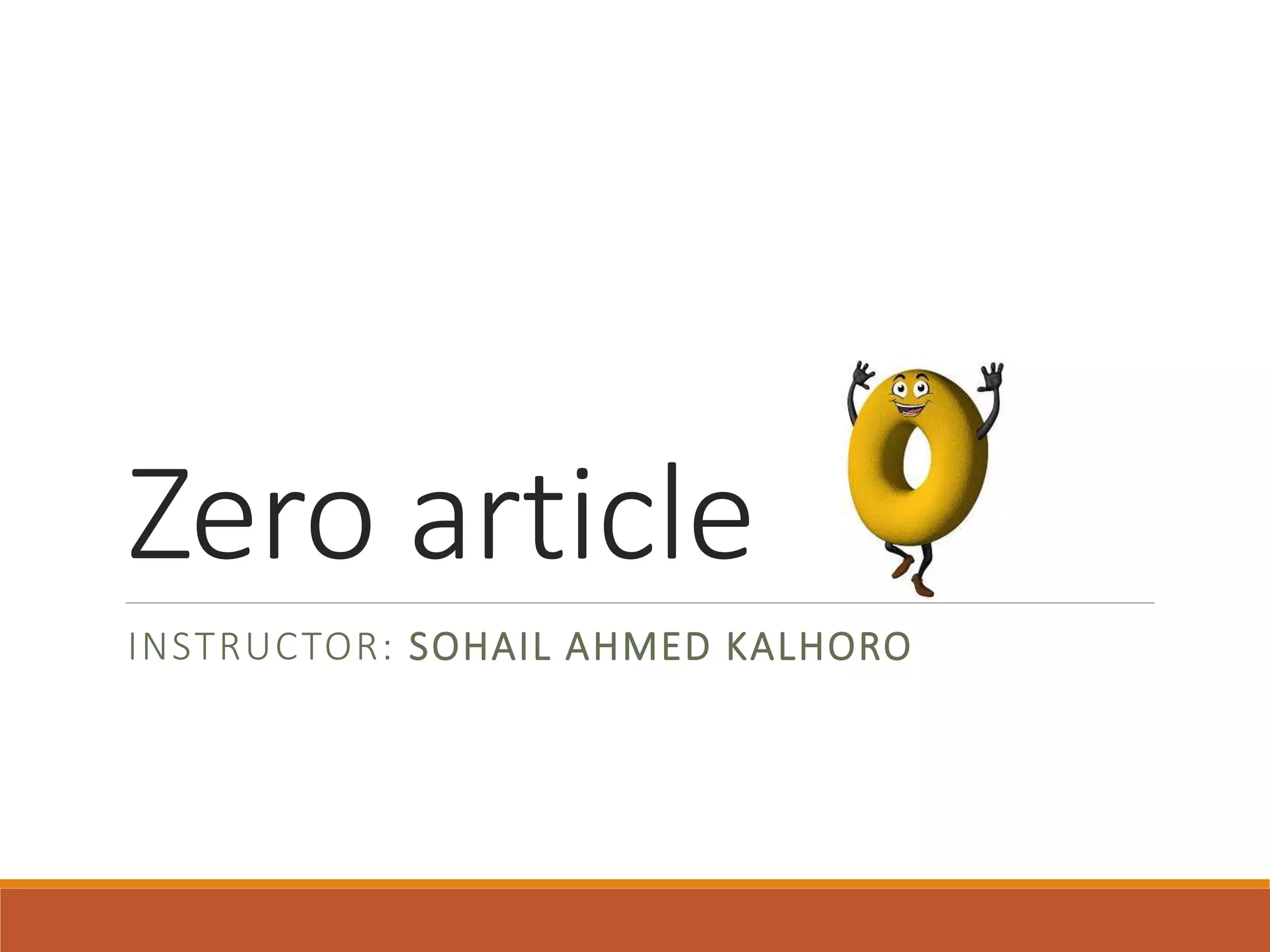 Zero article | PPTX