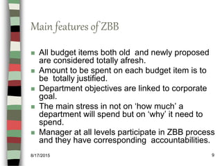 Zerobasebudgeting | PPT