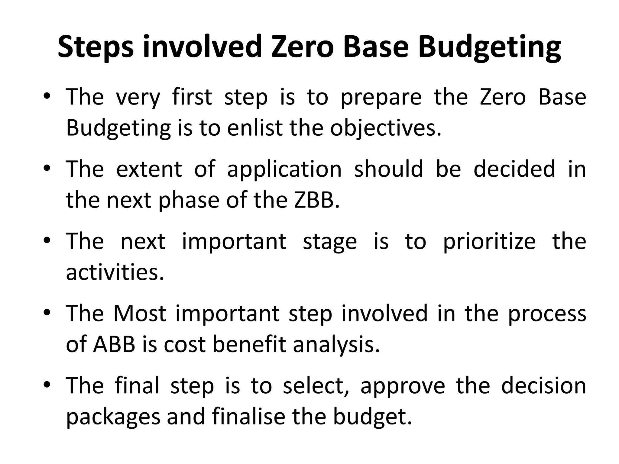 Zero base budgeting | PPTX