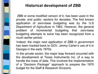 Zero Base Budgeting | PPT