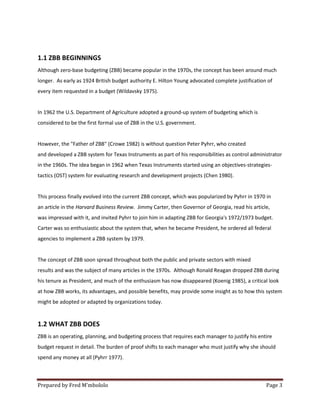 Zero based budgeting | PDF
