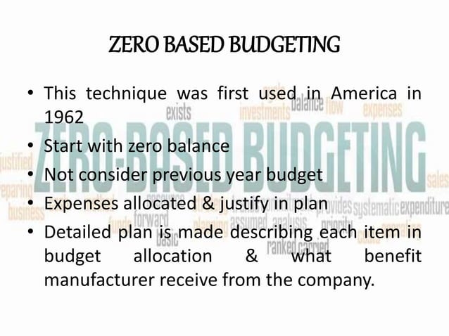 Zero based budgeting | PPTX