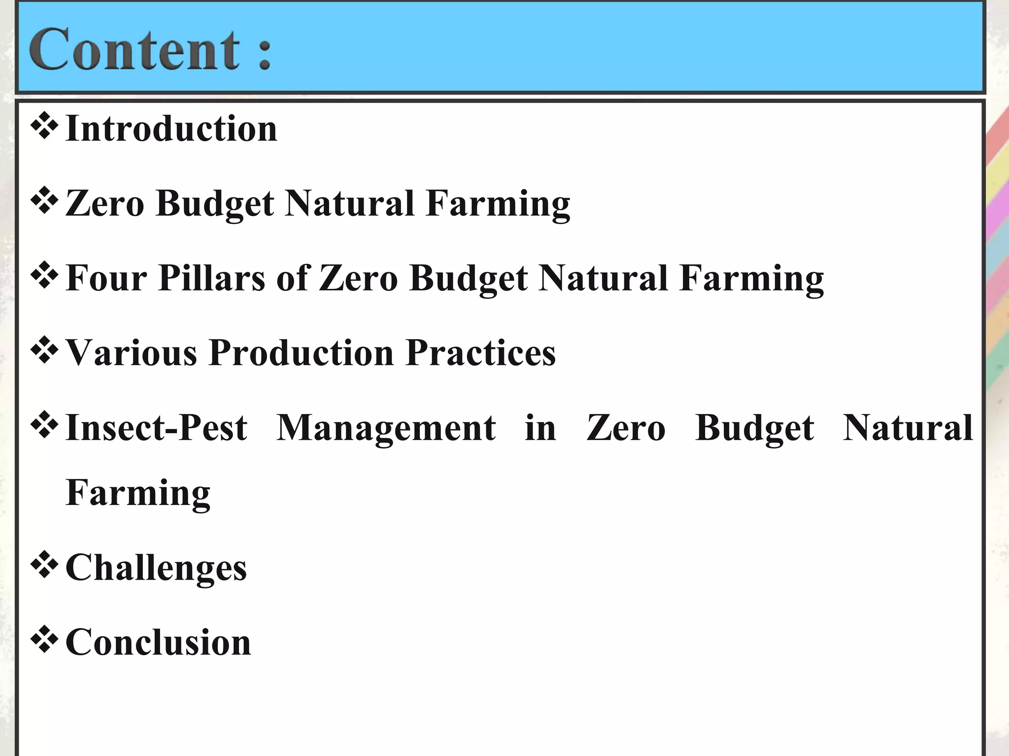 Zero budget farming in vegetable production | PPT