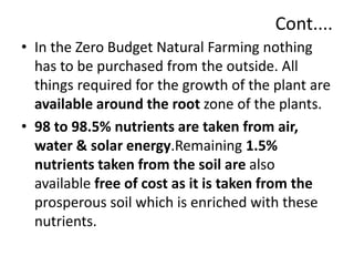 Zero budget natural farming | PPTX