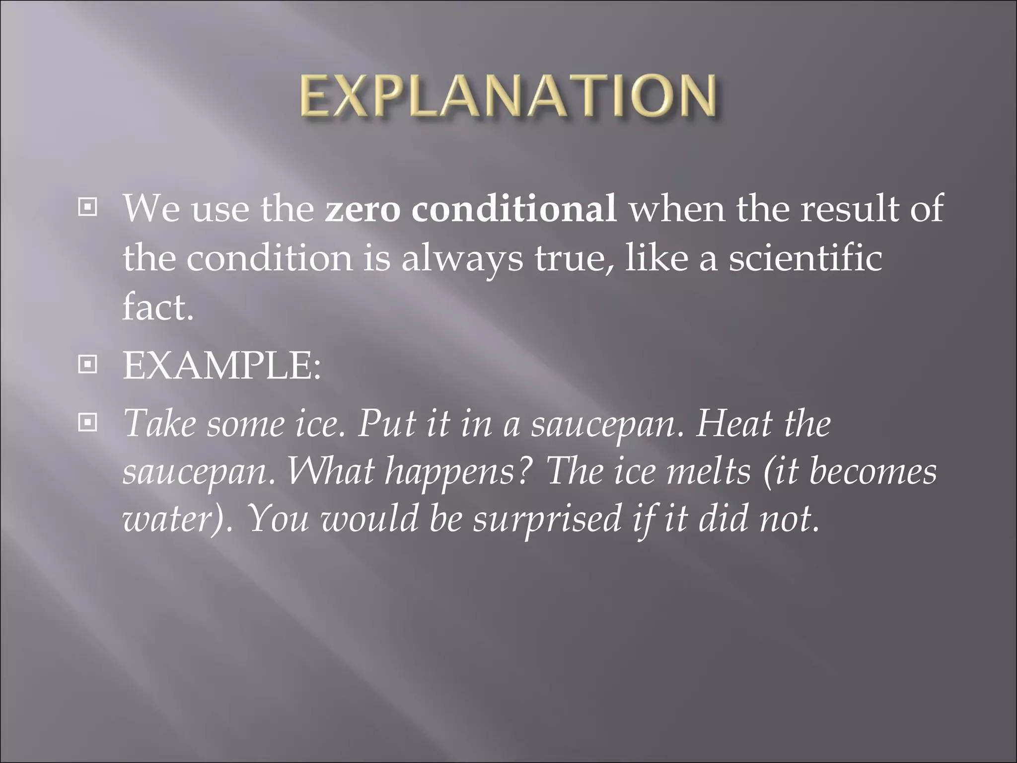 Zero Conditional | PPS