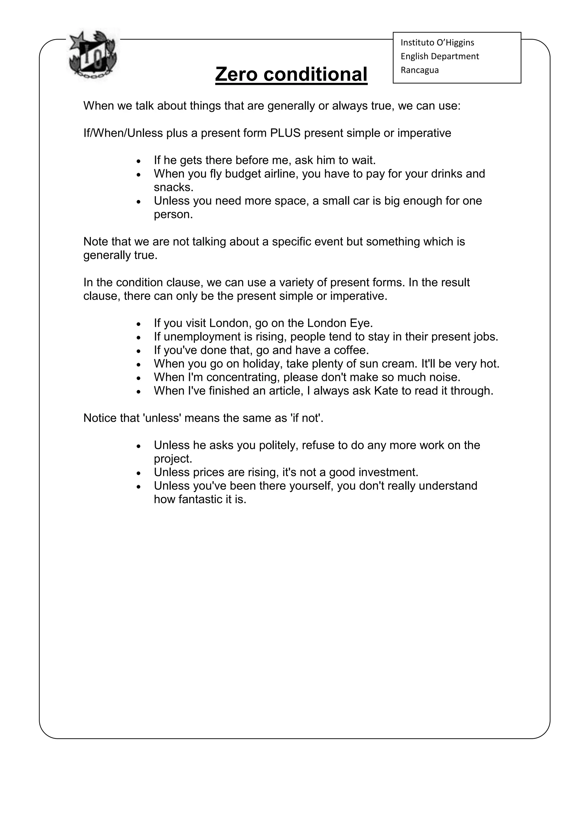 Zero conditional | PDF