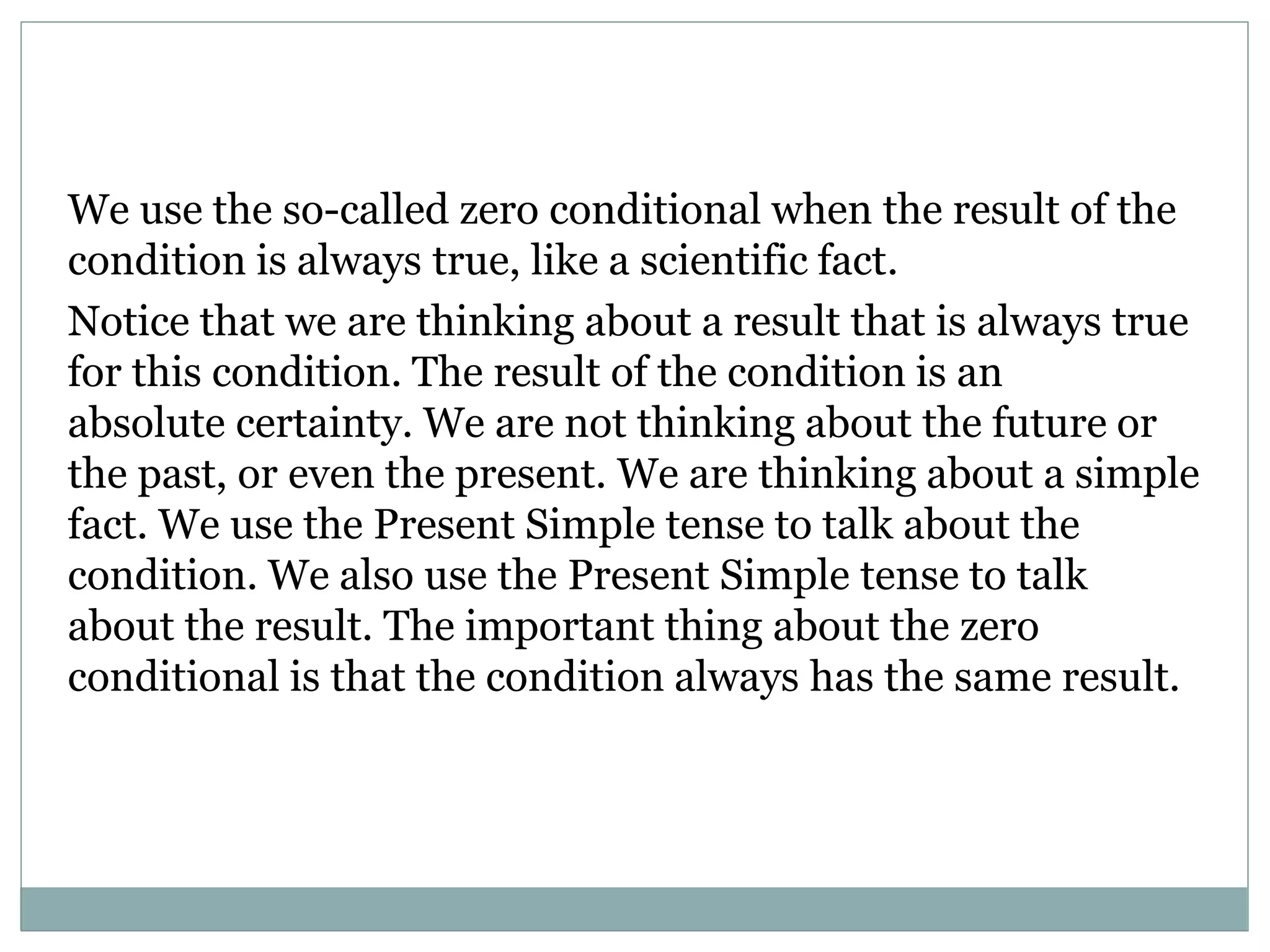 Zero conditional | PPTX