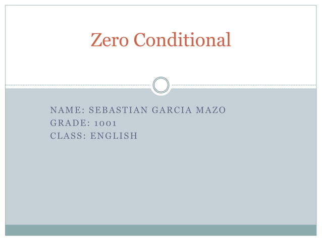 Zero conditional | PPTX