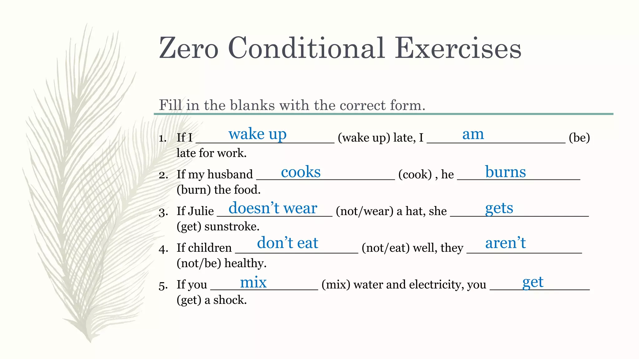 Zero conditional | PPT
