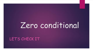Zero conditional | PPTX