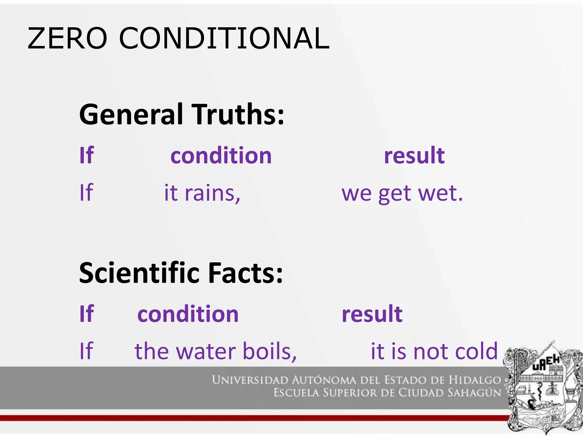 ZERO CONDITIONAL presentacion de ingles1 | PPTX