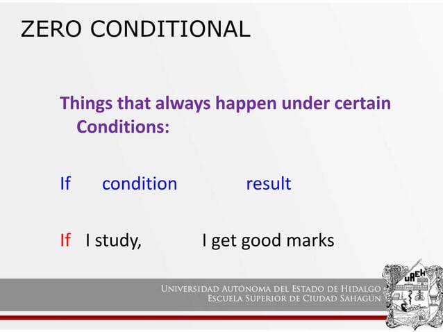 ZERO CONDITIONAL presentacion de ingles1 | PPTX