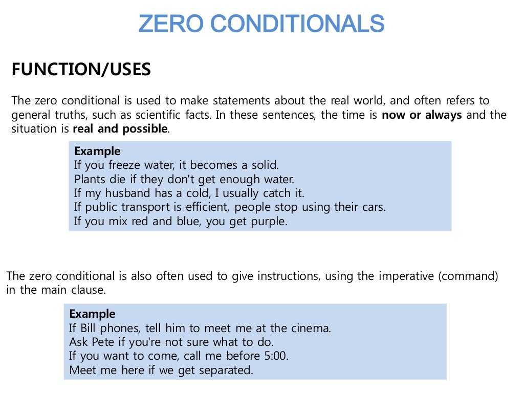Zero Conditional ppt