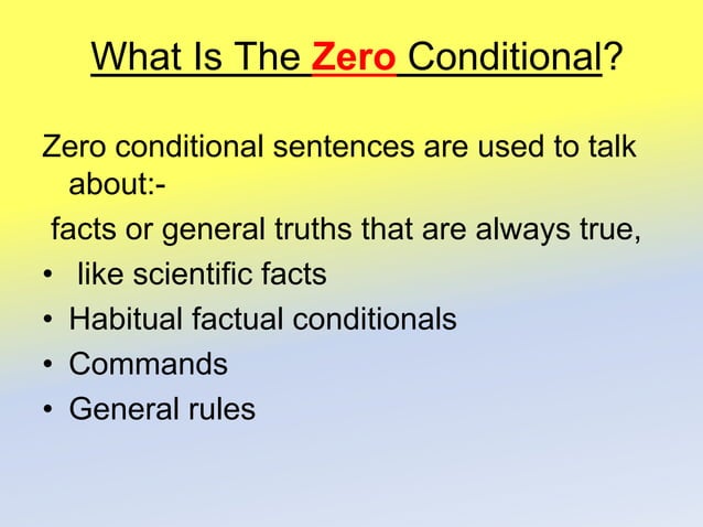 Zero conditionals | PPTX