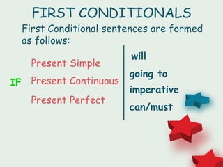 Zero conditionals, first conditionals and time clauses | PPT