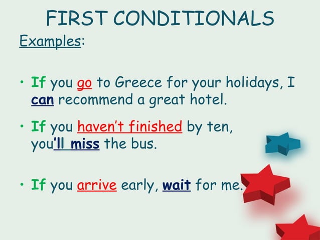 Zero conditionals, first conditionals and time clauses | PPT