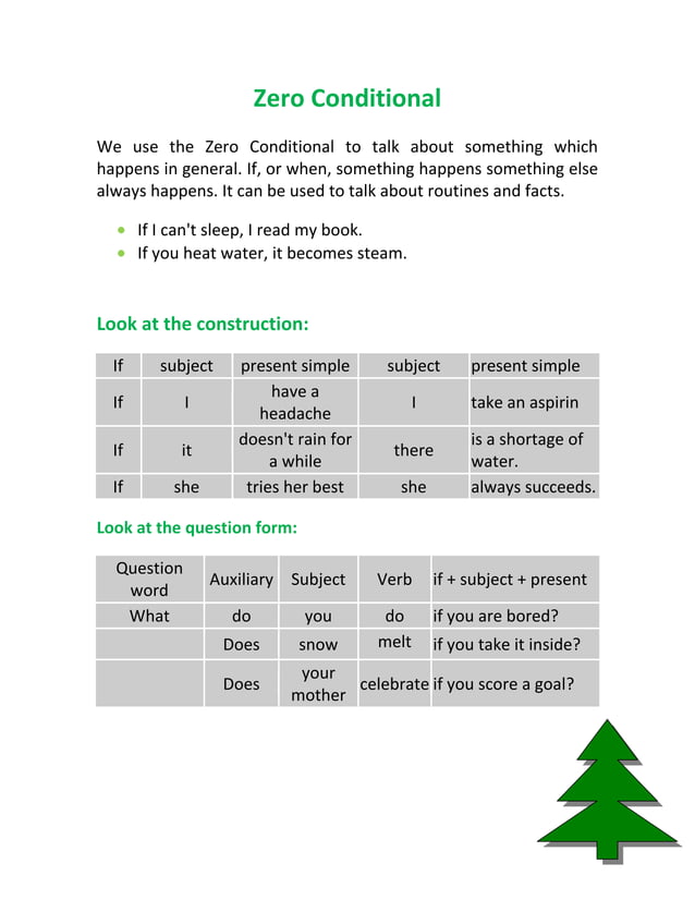Zero conditional word | PDF