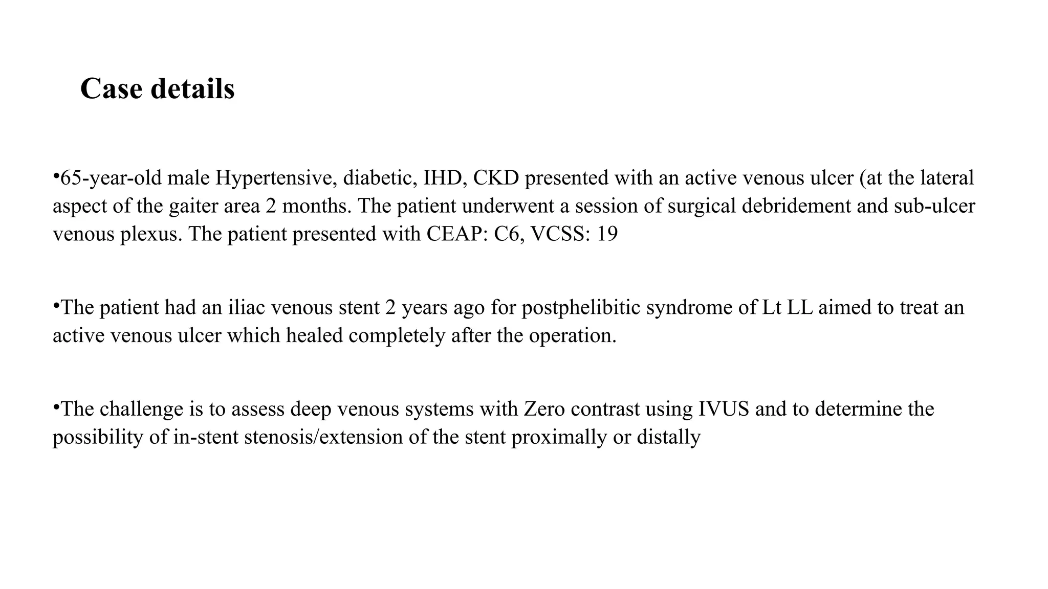 Zero contrast venous stent and intervention | PPTX