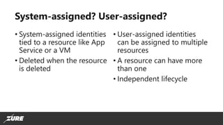 Zero Credential Development with Managed Identities for Azure resources ...