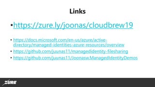 Zero Credential Development with Managed Identities for Azure resources | PPTX